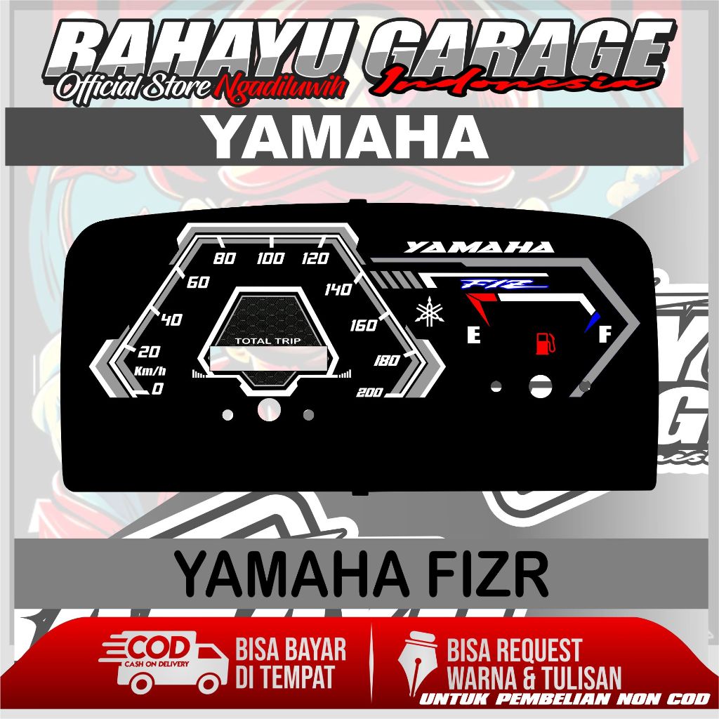 Jual PANEL SPEEDOMETER CUSTOM YAMAHA FIZR | Shopee Indonesia