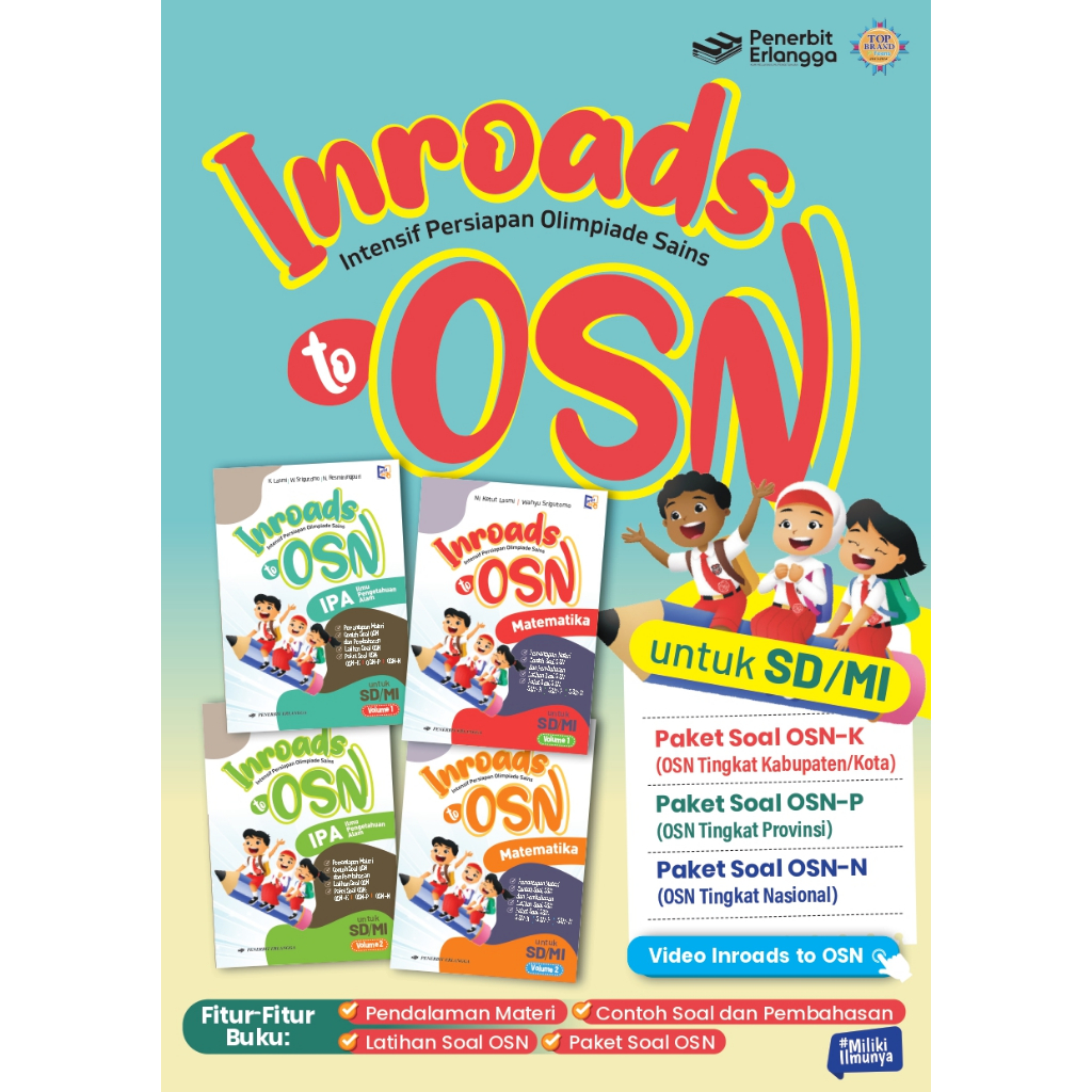 Jual BUKU ERLANGGA OSN Inroads to OSN untuk SD/MI BUKU SOAL TERBAIK BUKU PENDALAMAN MATERI ...