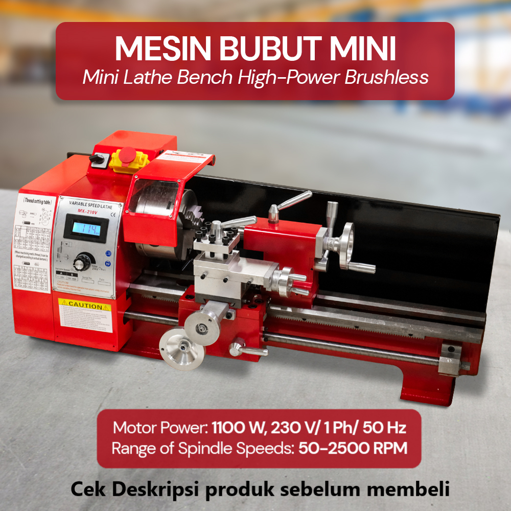 Jual Mesin Bubut Mini Lathe Bench High-Power Brushless 1100W 400mm - MX ...