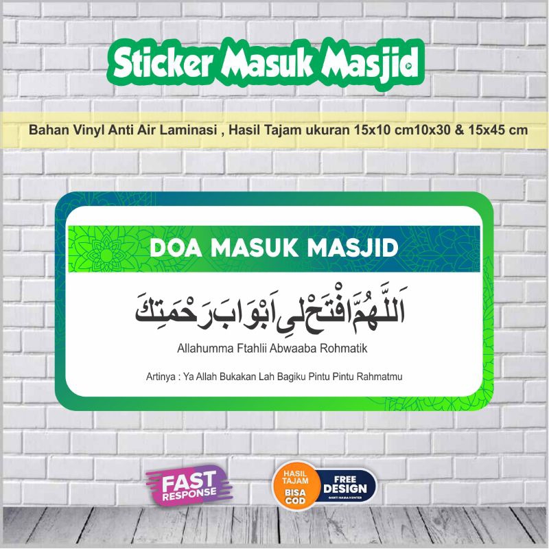 Jual Sticker Doa Masuk Masjid | Shopee Indonesia
