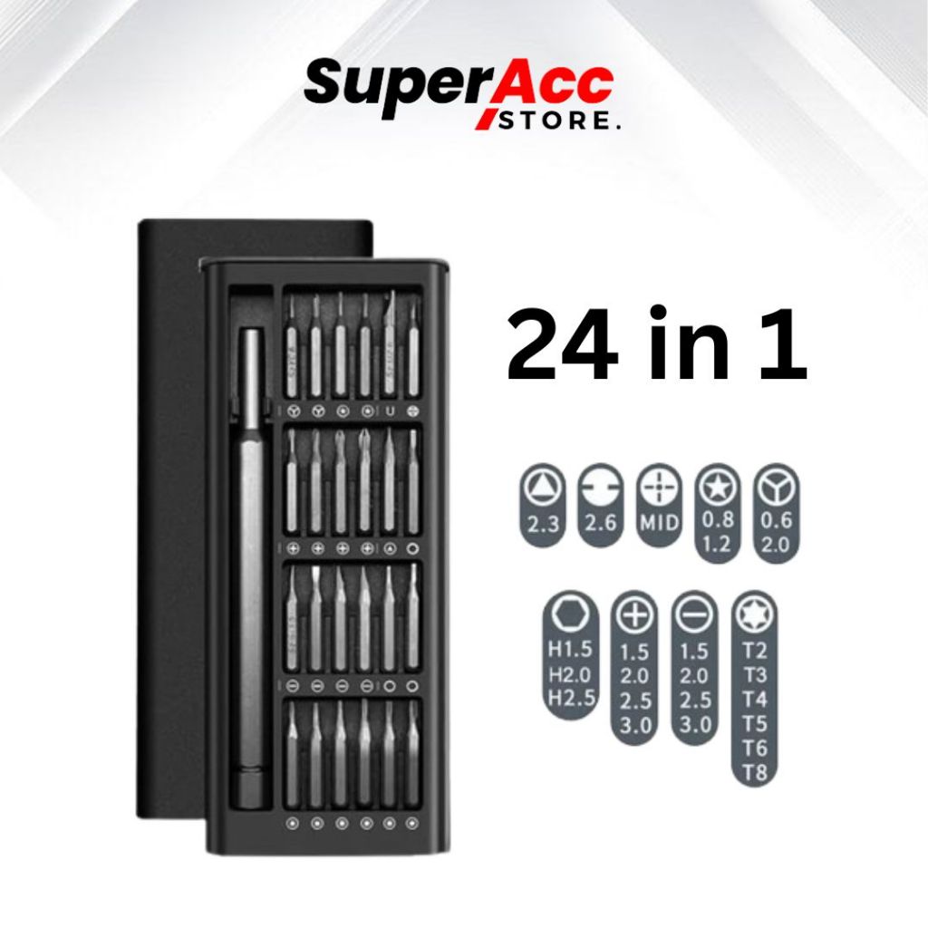 Jual Obeng HP Full Set 24 in 1 / Obeng Set Kecil / Obeng Alat Reparasi Bongkar Kacamata Laptop ...