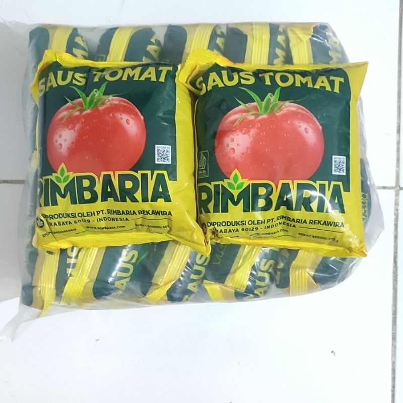 Jual RIMBARIA SAUS TOMAT SACHET 500 mL - 1 BAL ( Isi 10 - BIJI ) Exp ...