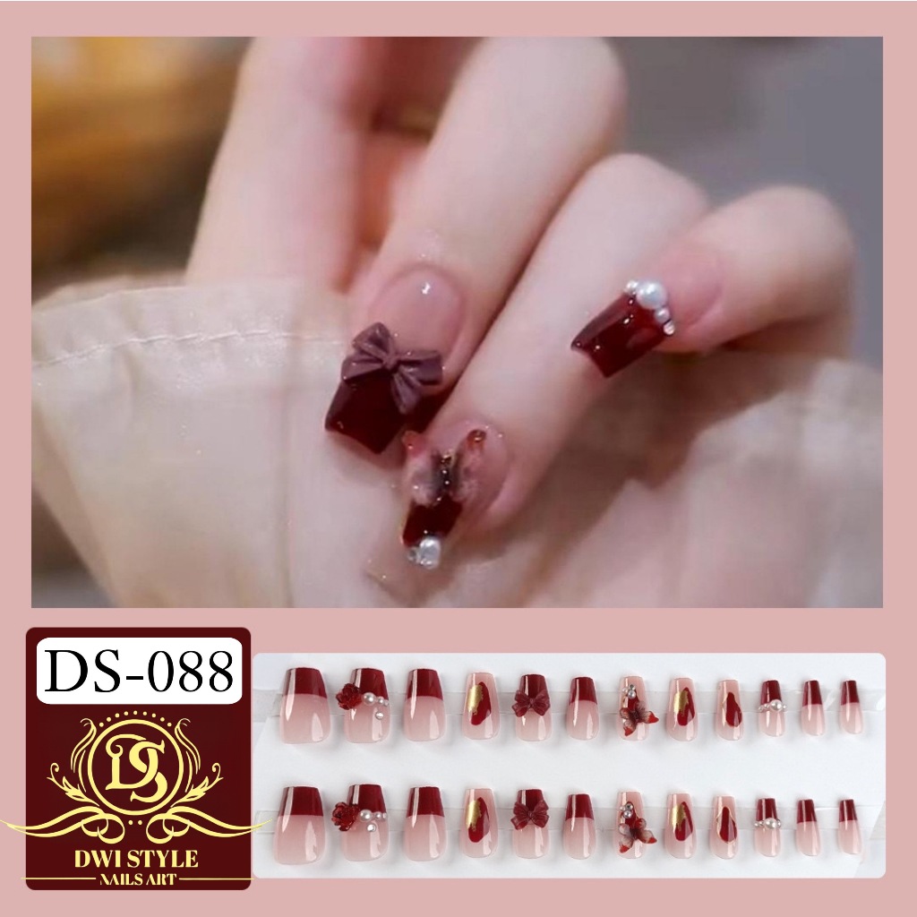 Jual Dwistyle Nails Kuku Palsu Cantik Isi 24pcs DS088 | Shopee Indonesia