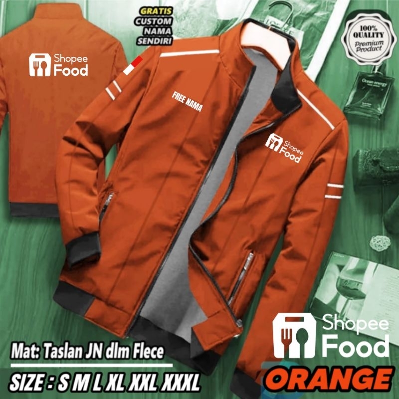 Jual JAKET CUSTOM SHPE DRIVER FOOD FREE NAMA LOGISTIC EXPEDISI KURIR OJOL WATERPROOF TERBARU ...