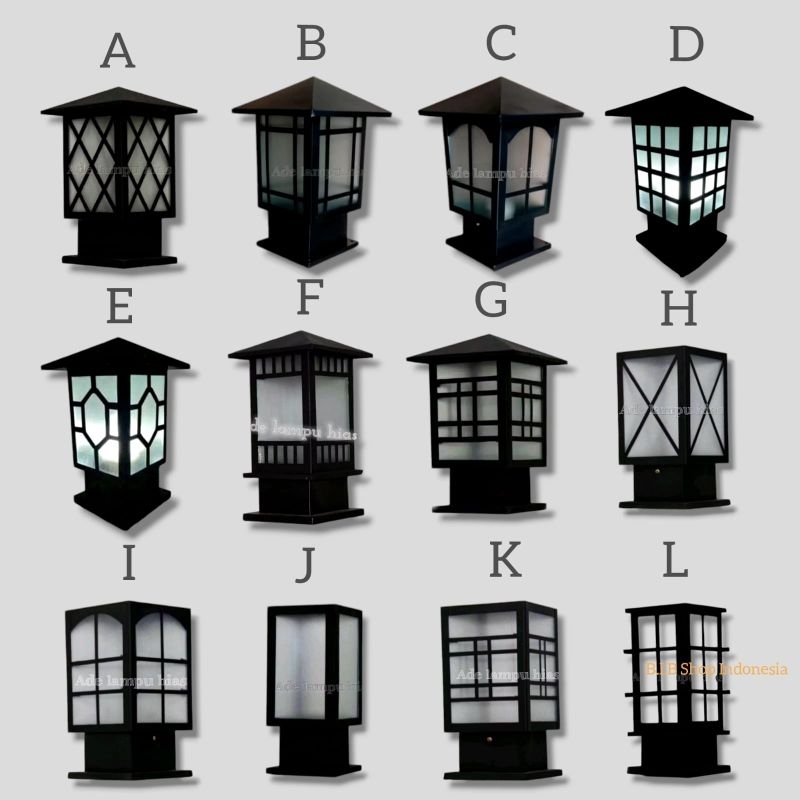 Jual Lampu Pagar Pilar Taman Minimalis Modern Industrial Outdoor ...