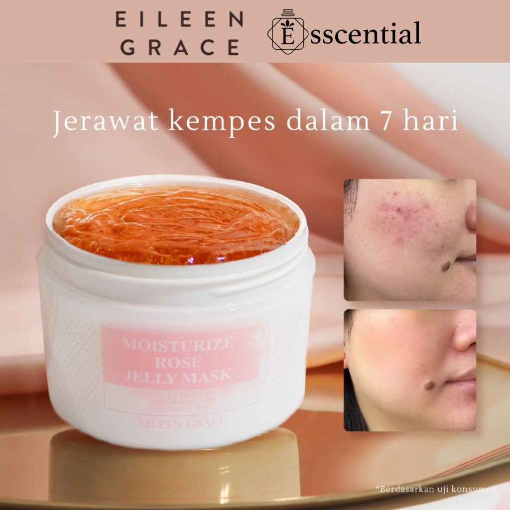 Jual EILEEN GRACE Moisturize Rose Jelly Face Mask Masker Pelembab Wajah Kulit Berjerawat 300ml ...