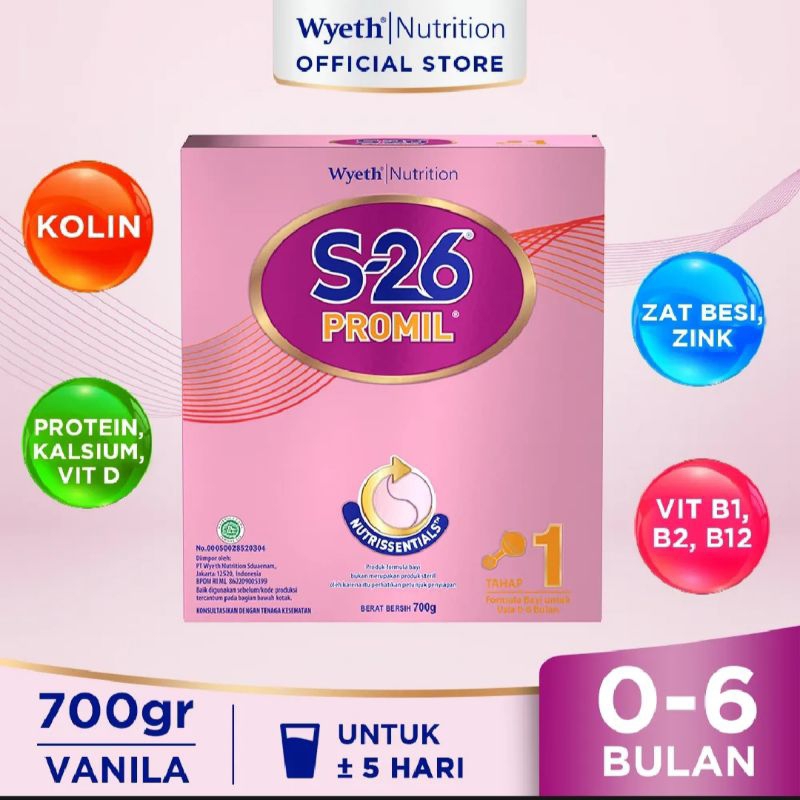 Jual S-26 PROMIL TAHAP 1 SUSU FORMULA USIA 0-6 BULAN KOTAK 700g ...