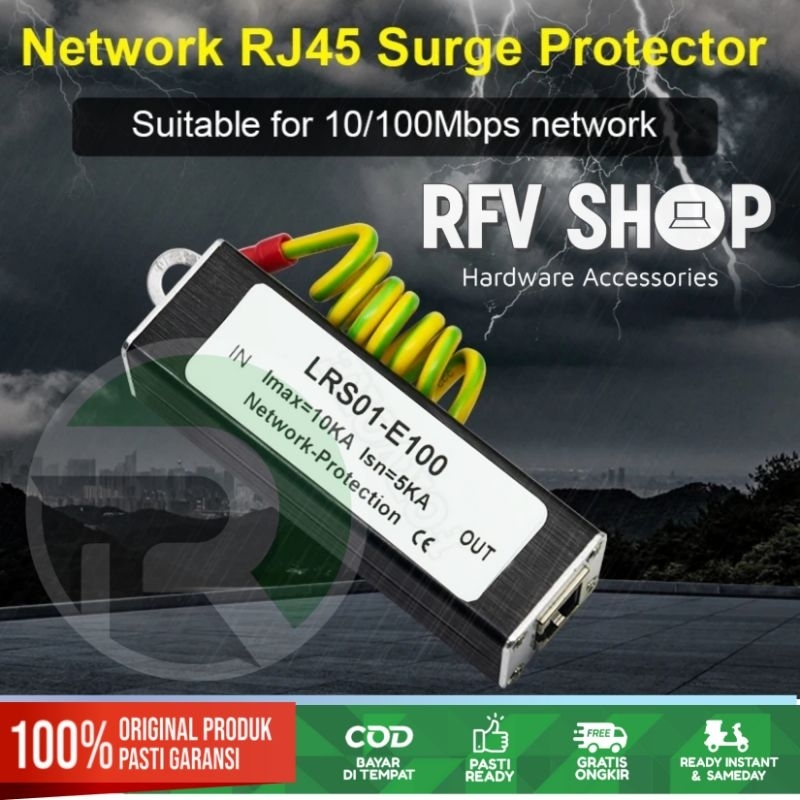 Jual Network Surge Protection Anti Petir PoE SPD LAN RJ45 Pengaman ...