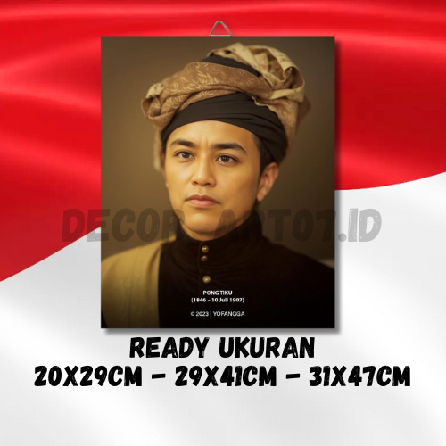 Jual PONG TIKU - FOTO PAHLAWAN NASIONAL VERSI AI BINGKAI KAYU MDF SIAP ...