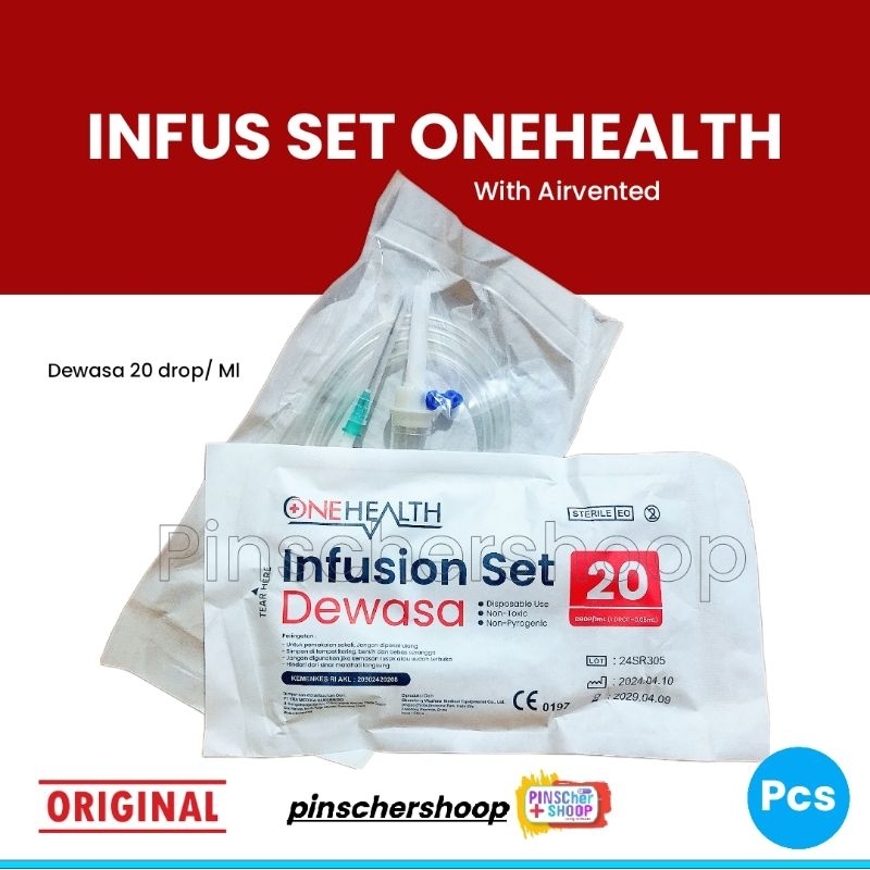Jual Infuset Dewasa Onehealth Infusion Set With Air Vent Dewasa / (Min ...