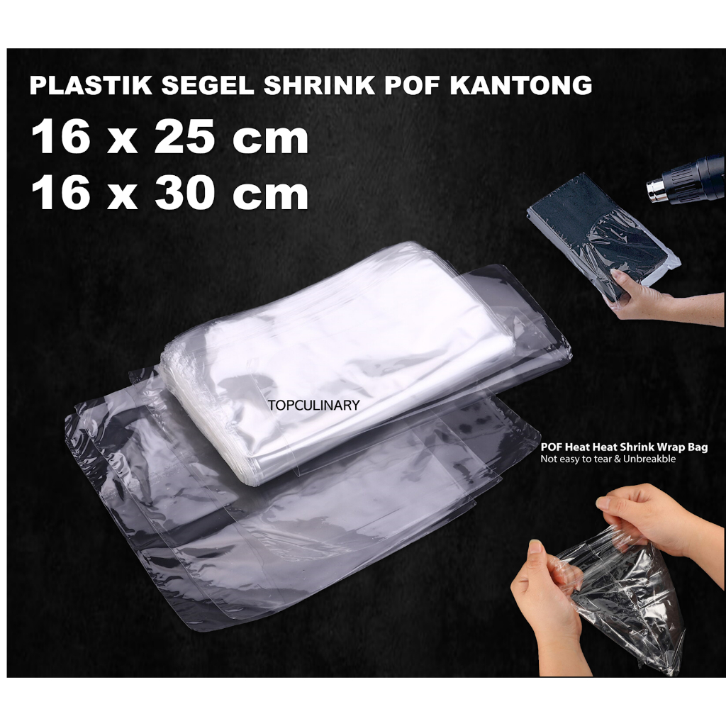 Jual plastik segel pof shrink kantong lebar 16 cm | Shopee Indonesia