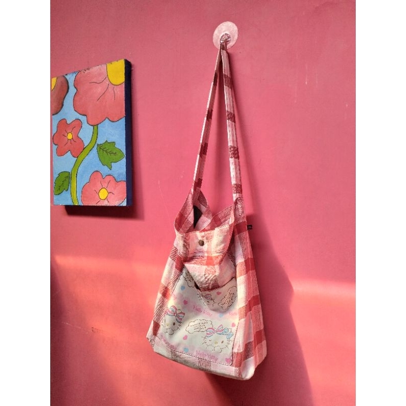 Jual tas kain / Tote bag / tas kuliah / tas simpel / tas santai / tas ...