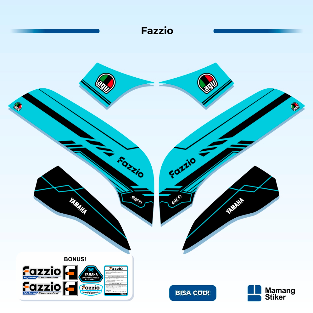 Jual Striping Fazzio Variasi (50) Mooneyes Full Body Custom Original ...