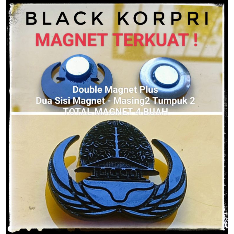 Jual PIN LENCANA KORPRI HITAM Dengan Pengait Magnet Terkuat | Shopee ...