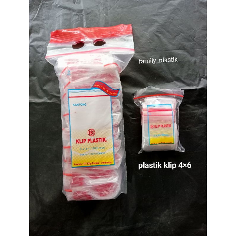 Jual plastik klip 4×6 1pak isi 100/plastik obat/plastik ziplock/plastik ...