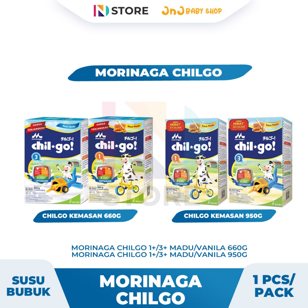 Jual Morinaga ChilGo 1+/3+ Rasa Madu/Vanila Kemasan 660G/950g - Susu ...