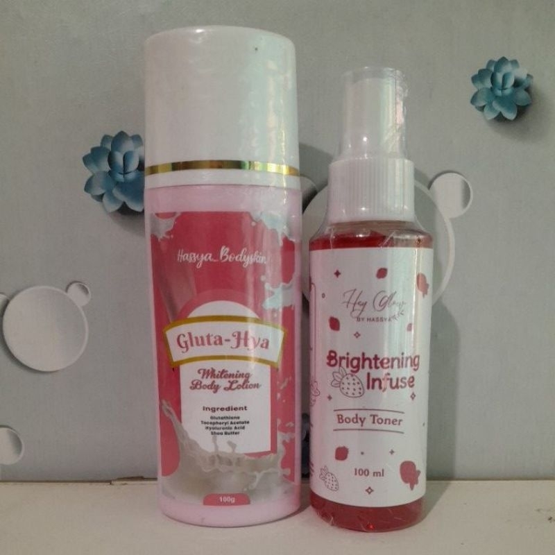 Jual paket super whitening hassya bodyskin(Lotion+Toner) | Shopee Indonesia