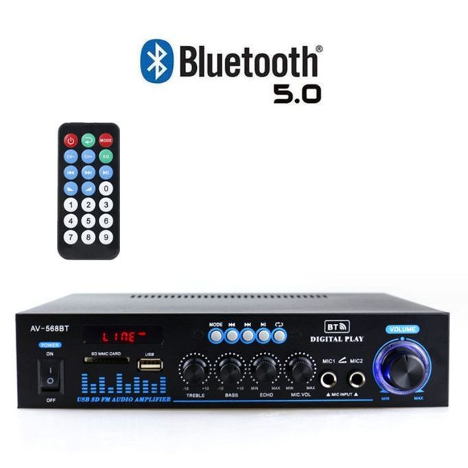 Jual Audio Ampliefier AV568BT Professional Audio Mixer Colokan Ue/AS ...
