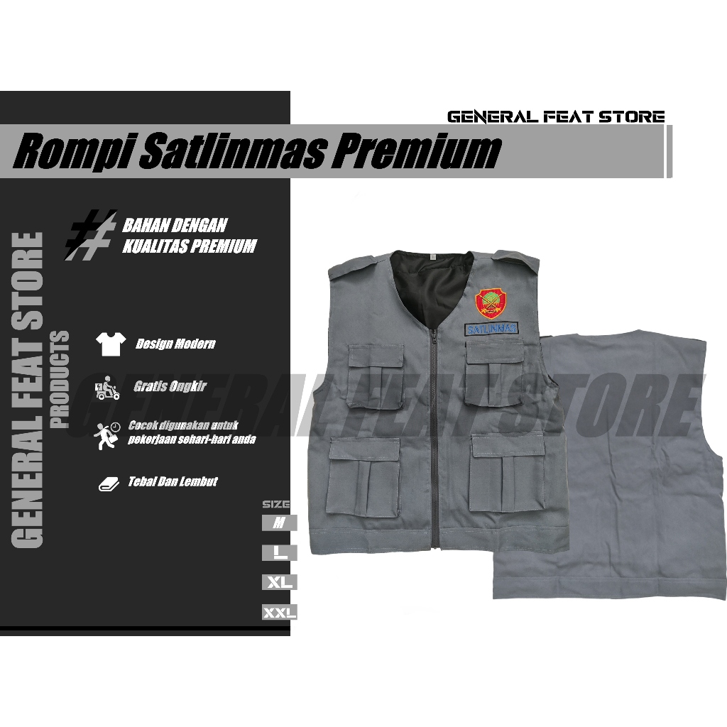 Jual GFT - Rompi Satlinmas Premium I Vest Cargo Satlinmas Multifungsi I ...