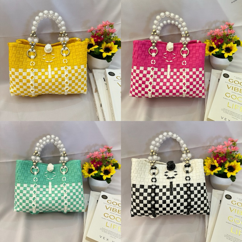 Jual Tas sultan Hand bag tas anyaman jali premium handbag murah lucu ...