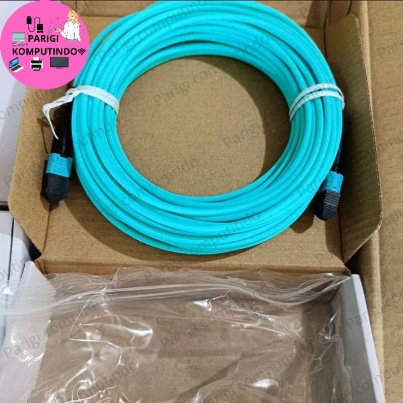 Jual Kabel MPO to MPO Multimode 15 meter Kabel optik Patchcord 40G 100G ...