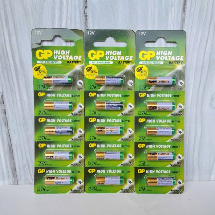 Jual Baterai Alkaline GP 23A 27A Battery 12 Volt 12V Original | Shopee Indonesia