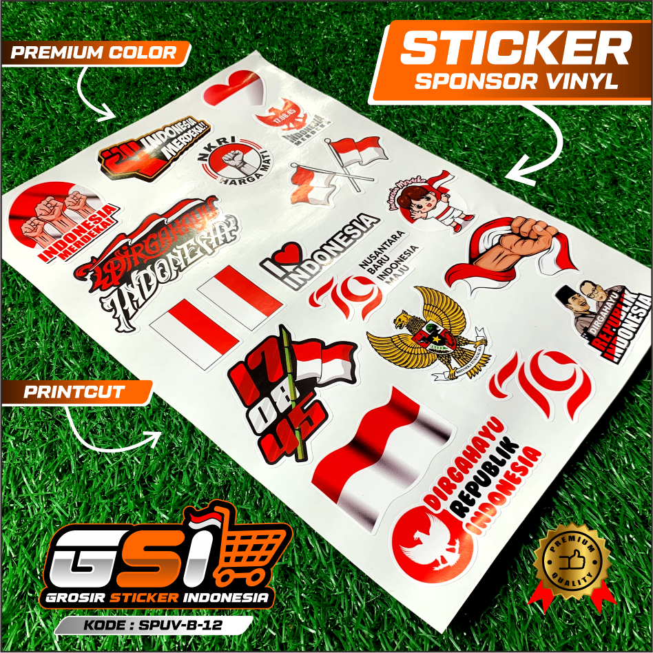 Jual Paket Stiker Kemerdekaan Indonesia - Stiker 1 Pack Isi 18 pcs ...