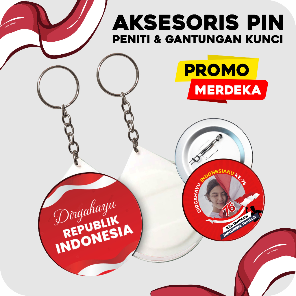 Jual PIN & GANTUNGAN KUNCI CUSTOM KEMERDEKAAN | Shopee Indonesia
