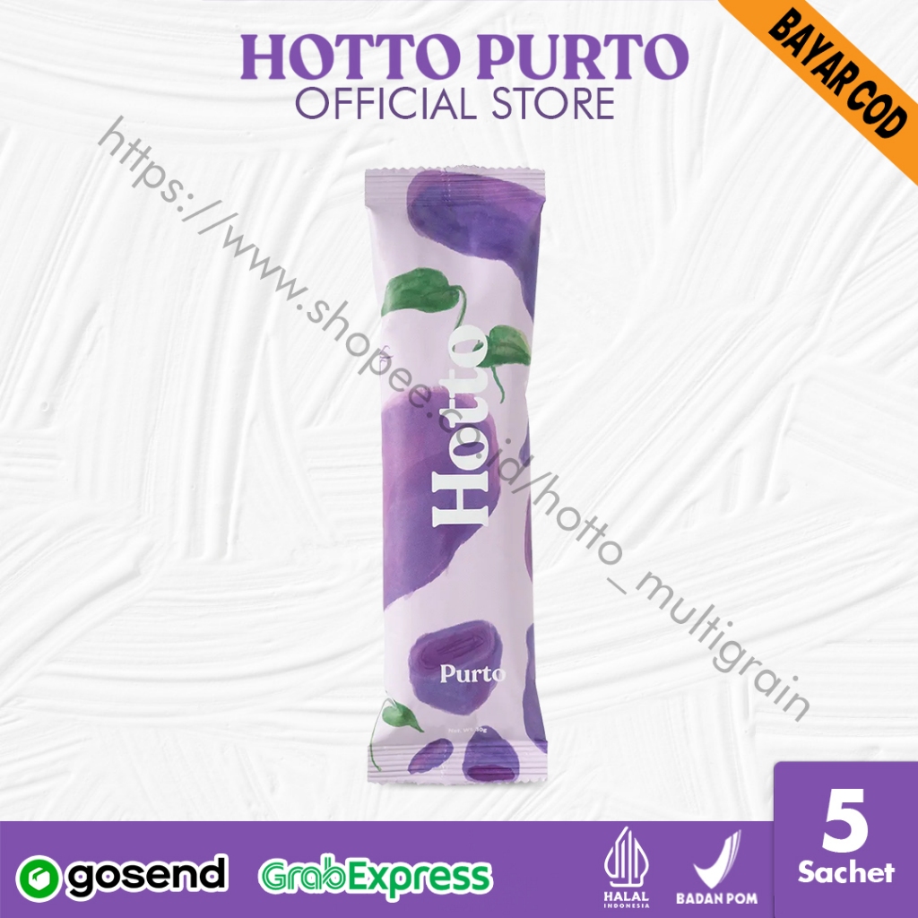 Jual HOTTO PURTO 1 POUCH ISI 16 SACHET SUPERFOOD MULTIGRAIN RASA UBI ...