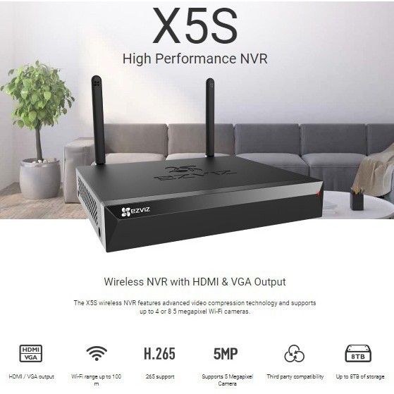 Jual NVR Ezviz CS-X5S-4W 4Ch / 4 Channel Garansi Resmi | Shopee Indonesia