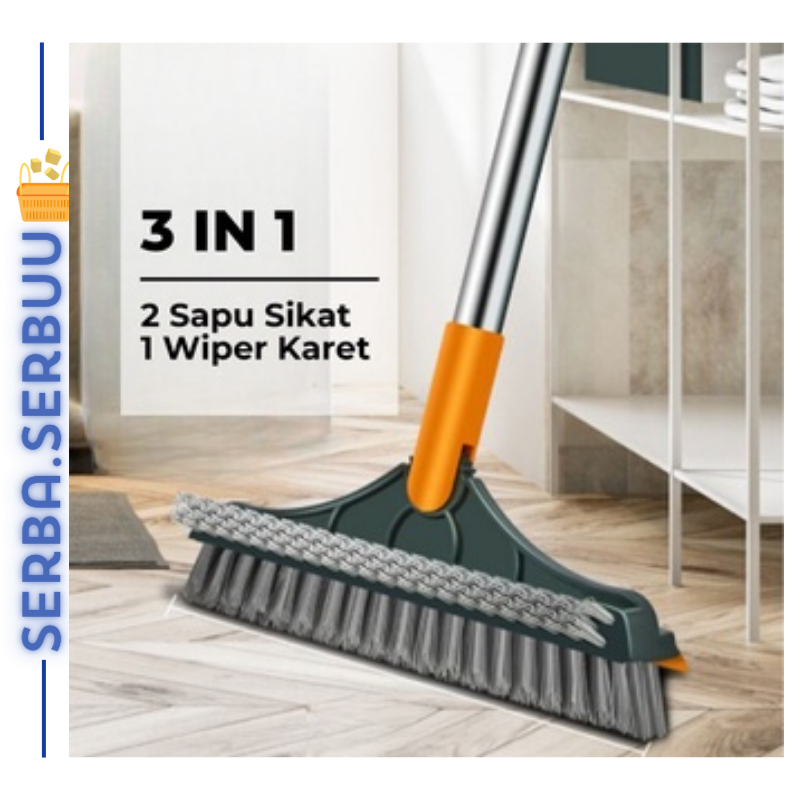 Jual Sapu Sikat Toilet Lantai 3 IN 1 /Sikat Dorong Gagang Panjang ...