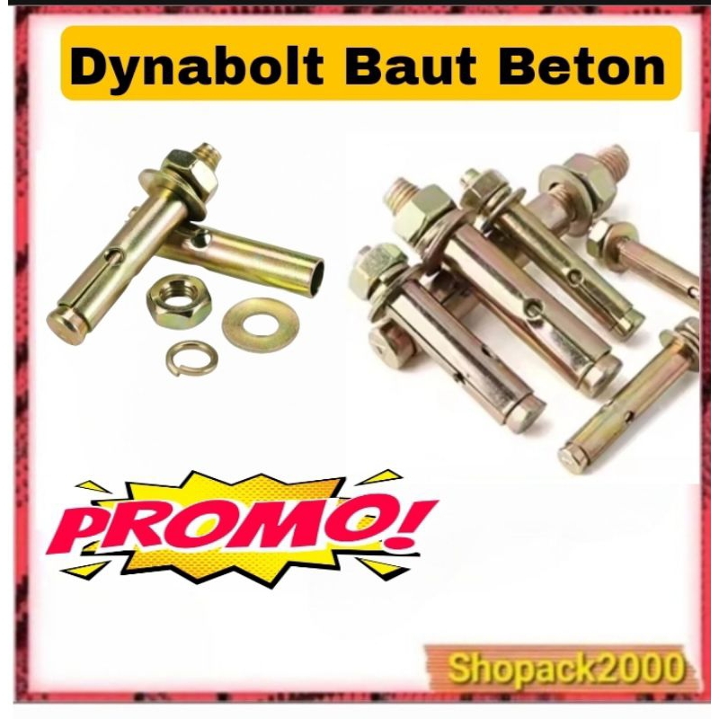 Jual Dynabolt / Dinabolt / Baut Beton Ramset - 8 X 50 | Shopee Indonesia