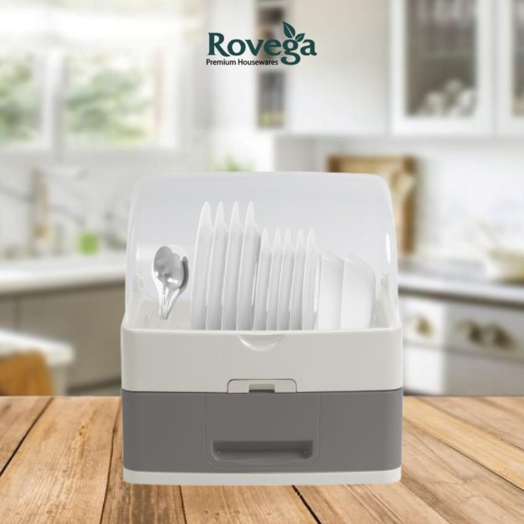 Jual Rovega Rak Piring Plastik Modys Grey New Color DRM-878GY | Shopee ...