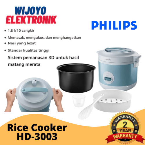 Jual Rice Cooker Philips HD 3003 Magic Com Philips 1,8L 3in1 | Shopee ...