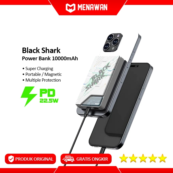 Jual Black Shark Power Bank 10000mAh PD 22.5W Cyber USB Powerbank ...