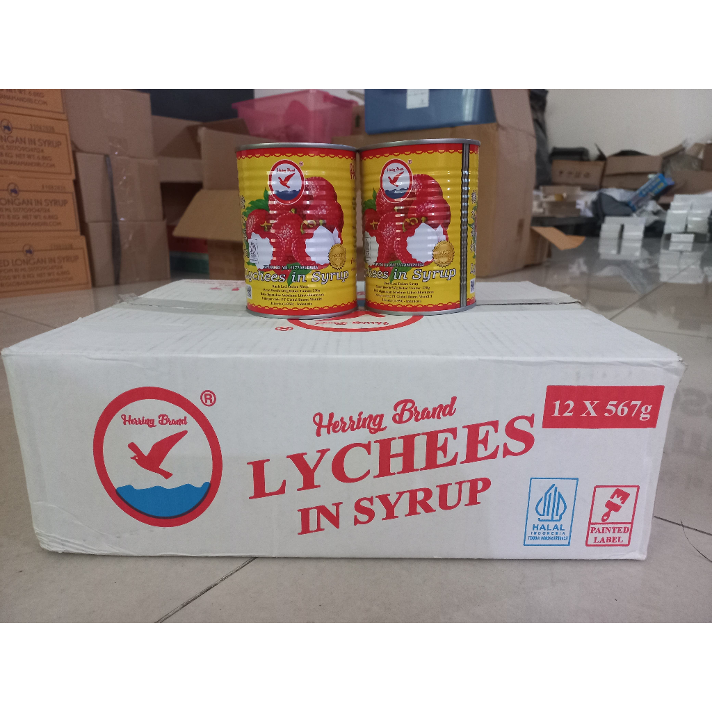 Jual HERRING Lychee Leci Kaleng 1 KARTON isi 12 Kaleng | Shopee Indonesia