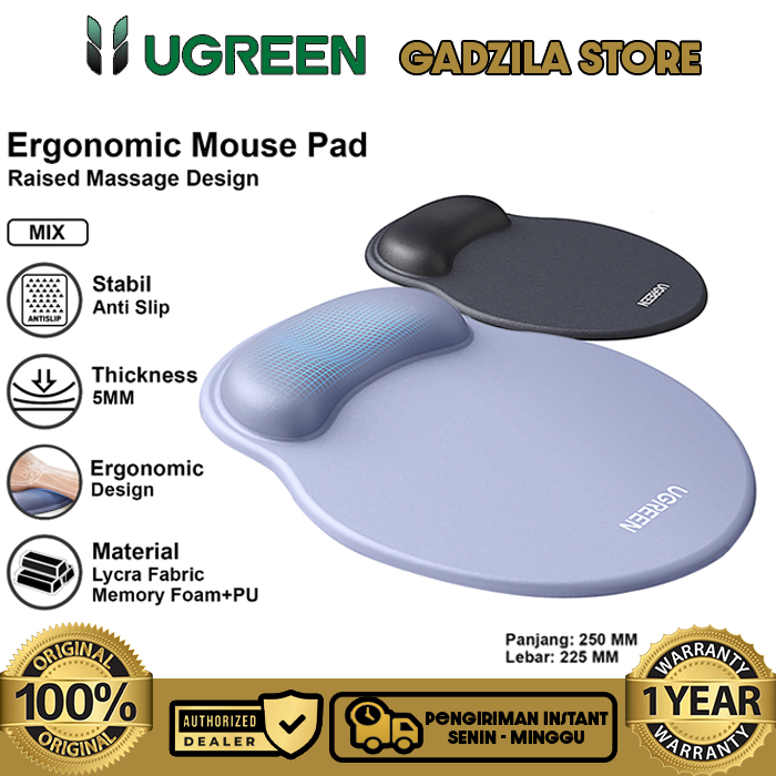 Jual UGREEN Ergonomic Mouse Pad With Wrist Rest Bantalan Alas ...