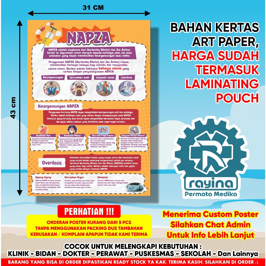 Jual Poster Edukasi NAPZA (Narkotika, Psikotropika, dan Zat Adiktif ...