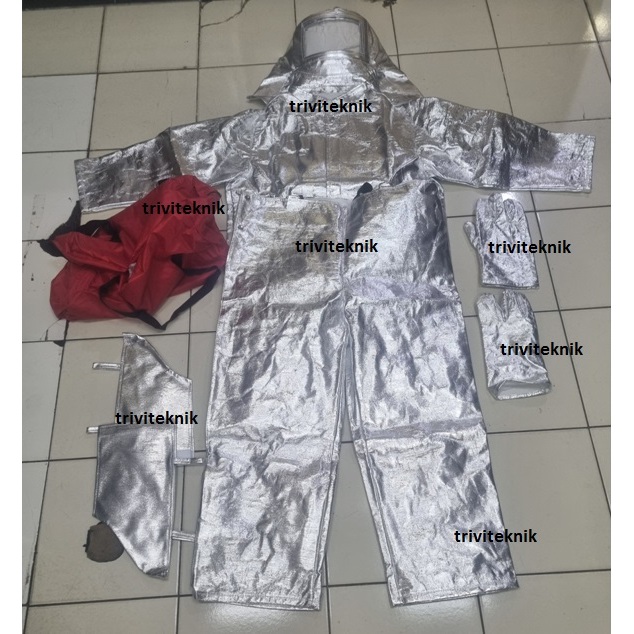 Jual jaket pemadam kebakaran aluminium pakaian baju tahan panas api ...