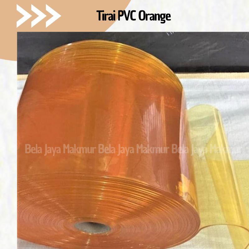 Jual Tirai PVC Curtain Orange- 2mmx20cmx1meter BISA REQUEST UKURAN ...