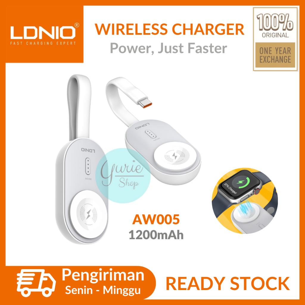 Jual LDNIO Wireless Charger AW005 iWatch Portable Charger 1200mAh | Shopee Indonesia