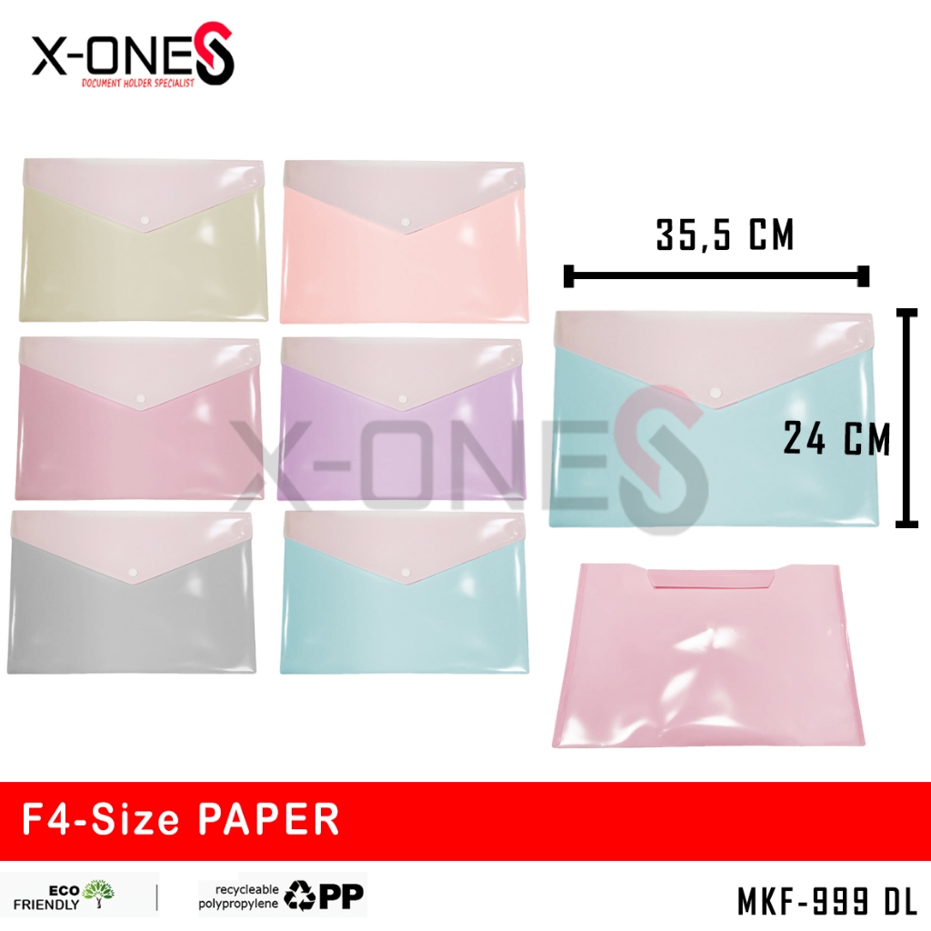 Jual X-ONE MAP KANCING DOUBLE LAYER F4 FOLIO FC PASTEL & DOFF MAP ...