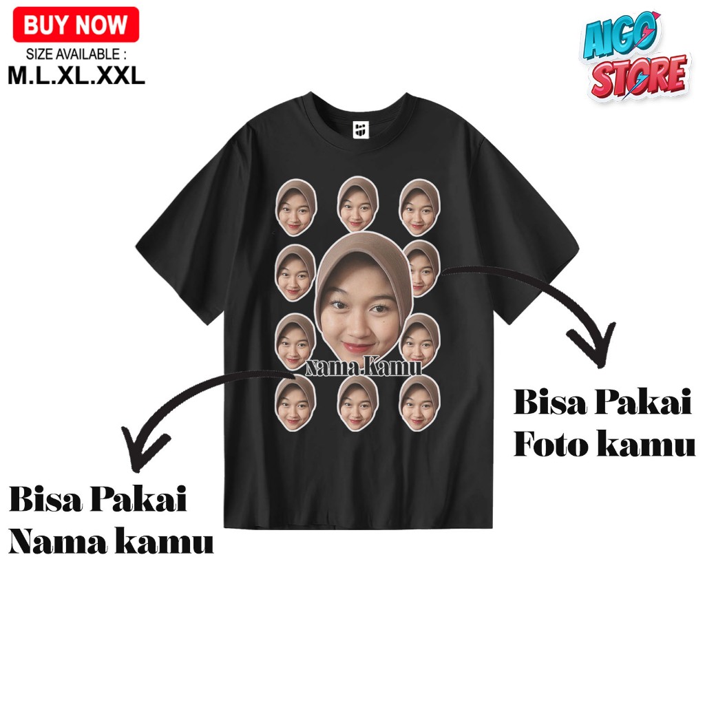 Jual Sehari Jadi Kaos Full Face / Kaos Face Custom / Kaos Wajah Sendiri ...