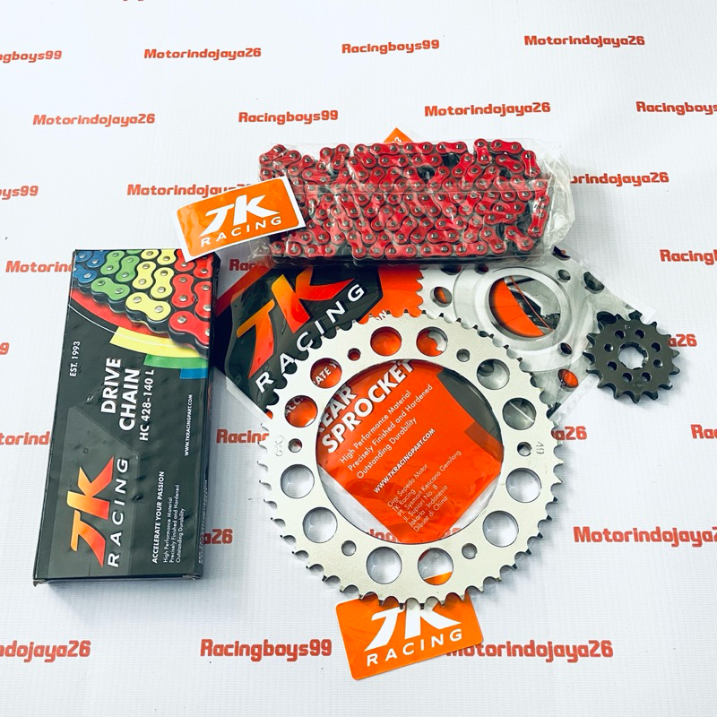 Jual GEAR SET CRF 150 L TK RACING RANTAI MERAH SUPERMOTO HARIAN ...