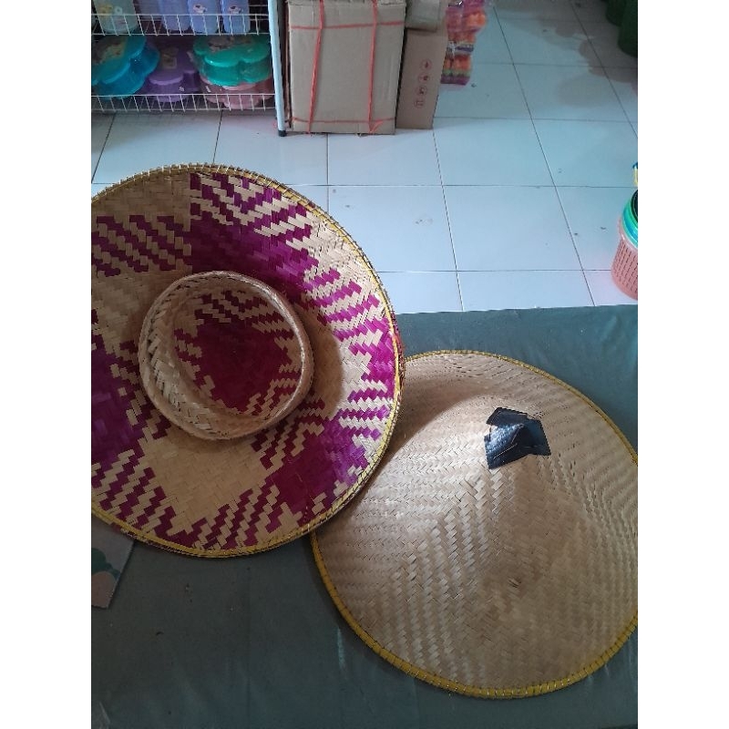 Jual Topi sawah anyaman/topi tani | Shopee Indonesia