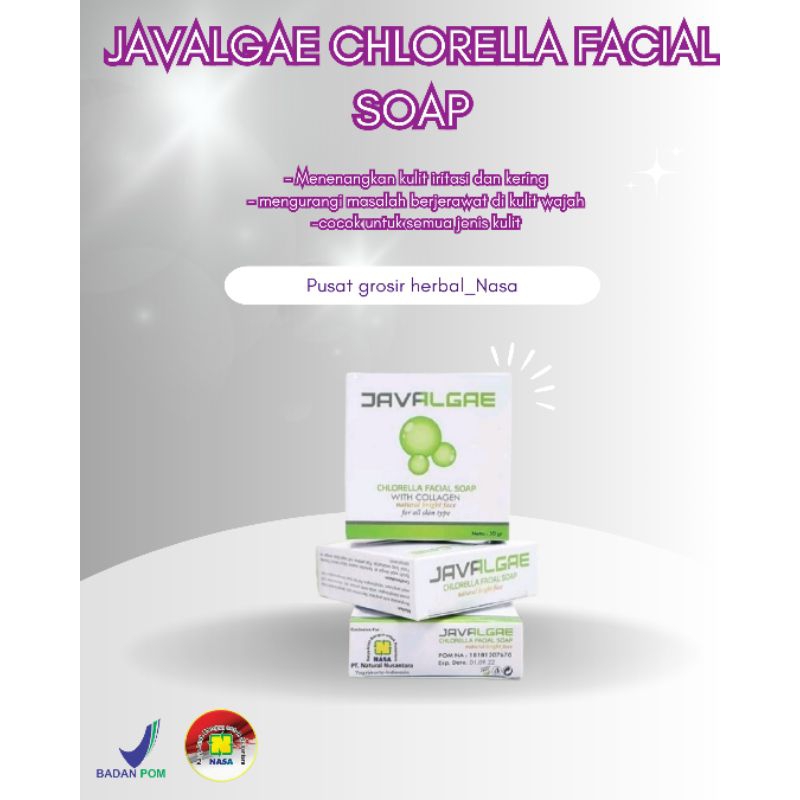 Jual Javalgae Chlorella Facial Soap/Sabun cuci wajah dengan kandungan ...