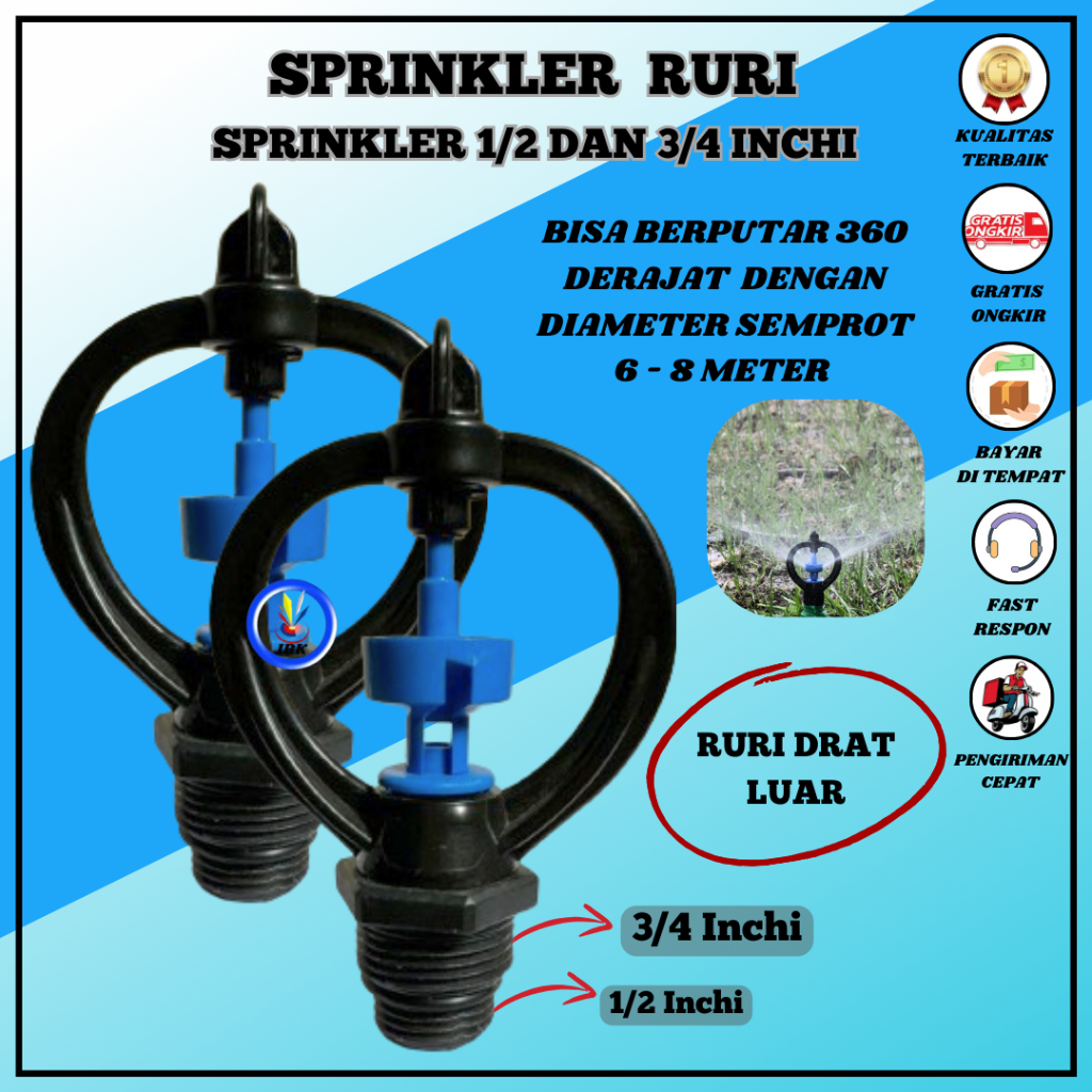 Jual Sprinkler Ruri Sprinkler Pertanian Sprinkler Taman Sprinkler kebun ...