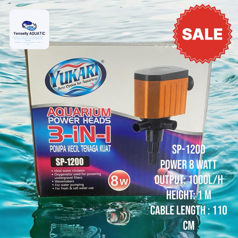 Jual Mesin pompa power head aquarium yukari sp 1200 | Shopee Indonesia