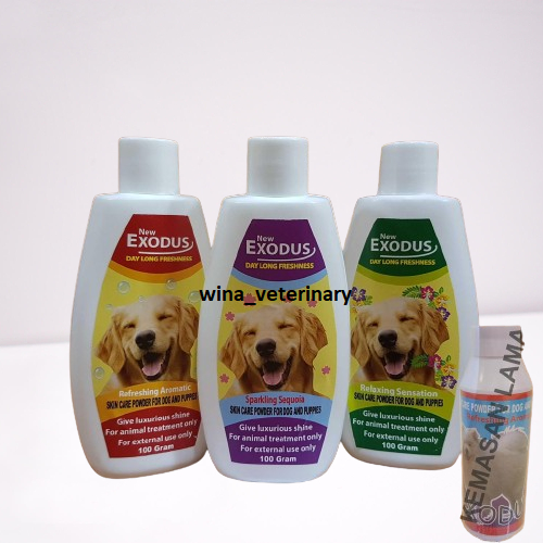 Jual EXODUS 100gr Bedak Anjing Talc Skin Care Powder for Dog and ...