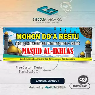 Jual Spanduk Pembangunan Masjid Terlengkap Harga Terbaru Februari